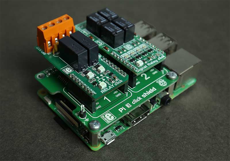 Raspberry Pi Examples with Click Boards