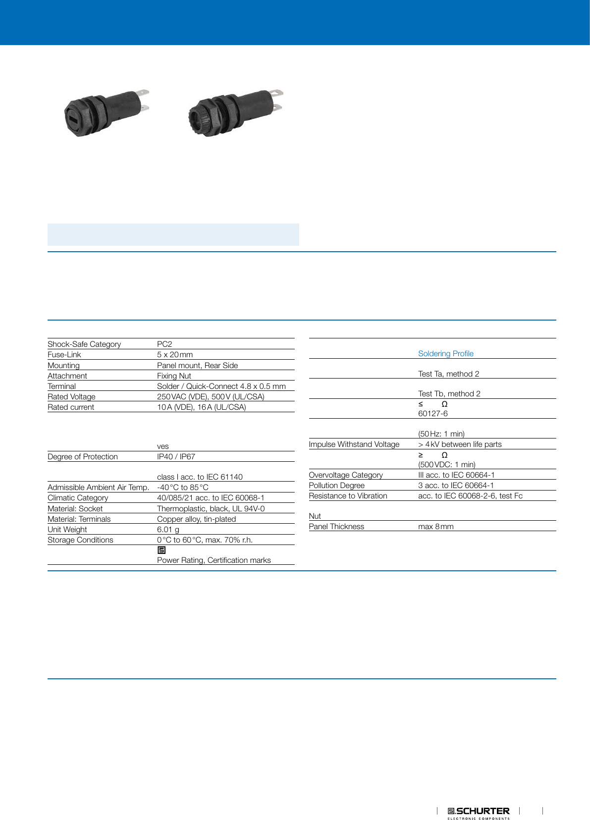 FPG2 Series Datasheet by SCHURTER Inc. | Digi-Key Electronics