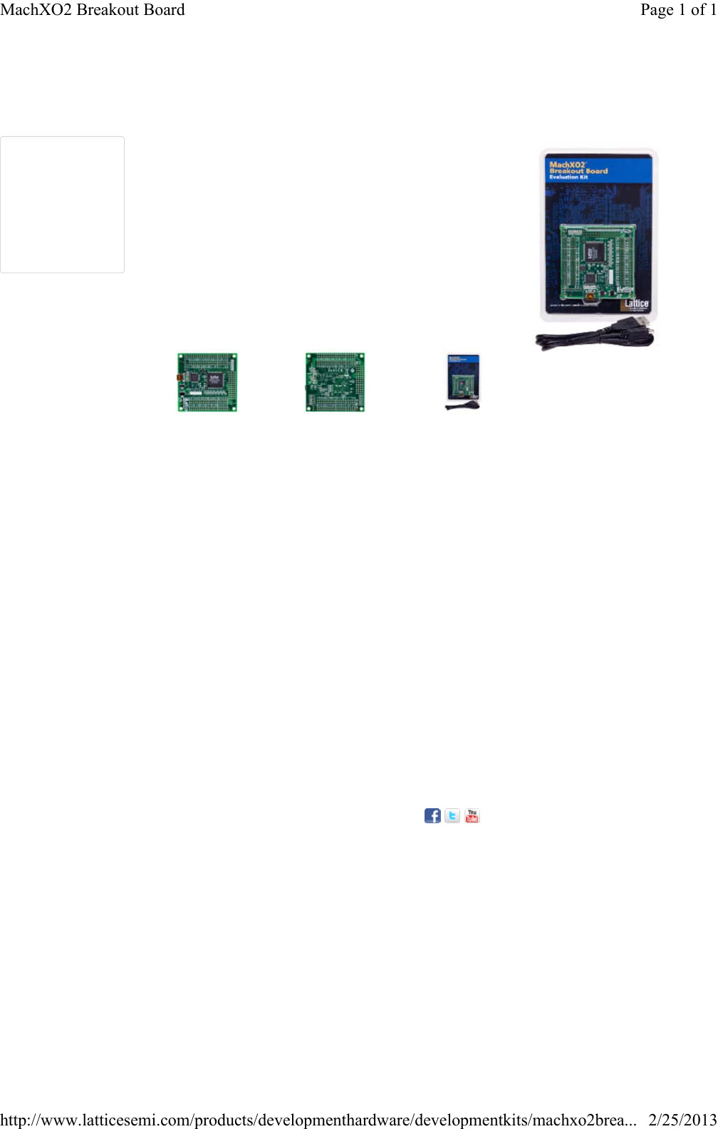 MachXO2 Breakout Board Overview Datasheet by Lattice Semiconductor Corporation | Digi-Key ...