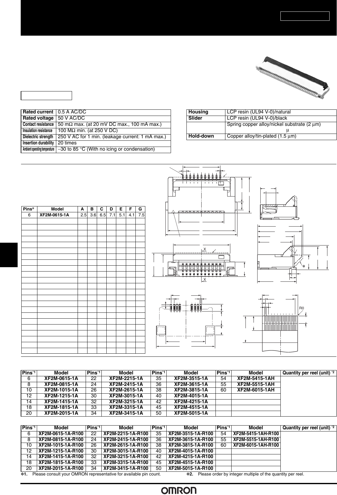 Omron Electronics Inc-EMC Div 的 XF Series Catalog 規格書 | DigiKey