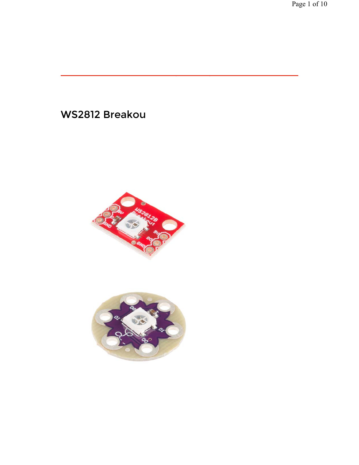 SparkFun Electronics 的 WS2812 Breakout Hookup Guide 規格書 | DigiKey