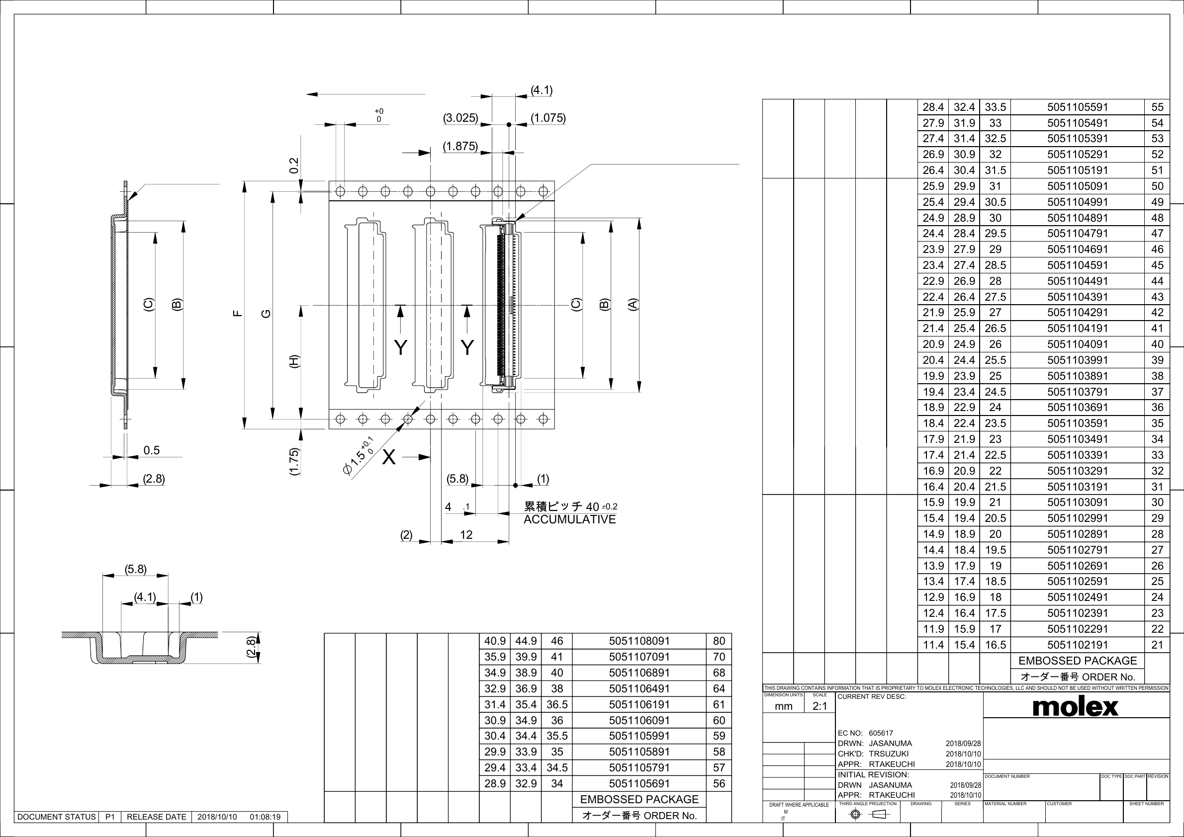 5051101092 Drawing Datasheet by Molex | Digi-Key Electronics