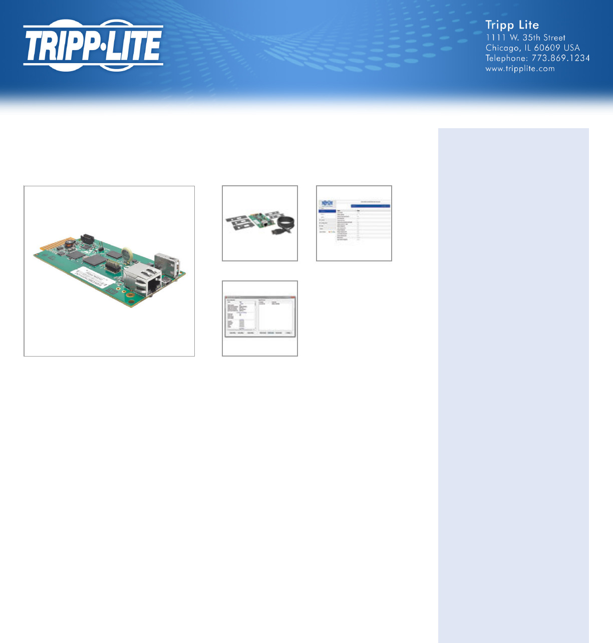 Eaton Tripp Lite 的 WEBCARDLX 規格書 | DigiKey