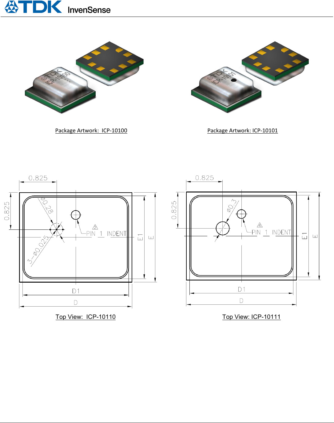 TDK InvenSense 的 ICP-101xx 規格書 | DigiKey