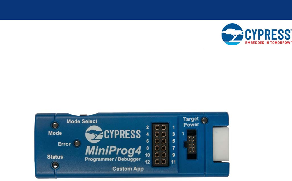 Infineon Technologies 的 CY8CKIT-005 MiniProg4 Program, Debug Kit Guide 規格書 | DigiKey