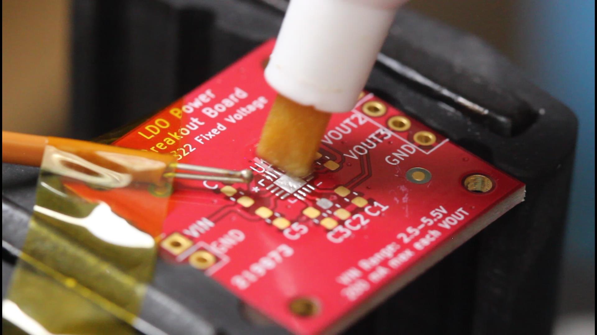 How to solder a QFN or MLF package by hand with a hot air rework station